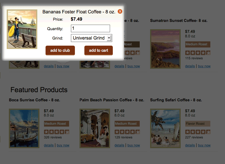 Boca Java - Club Account Management Features