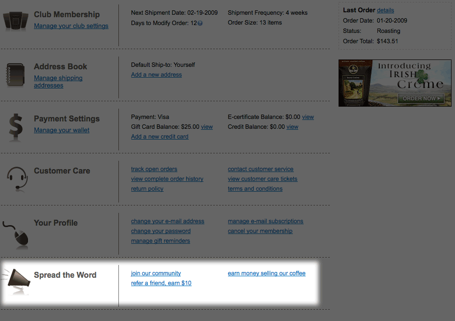 Boca Java - Club Account Management Features